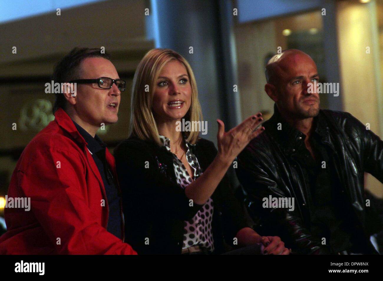 HEIDI KLUM IS ONE OF THE JUDGES AT GERMANY'S TOP MODEL T.V. SHOW TAPING ...