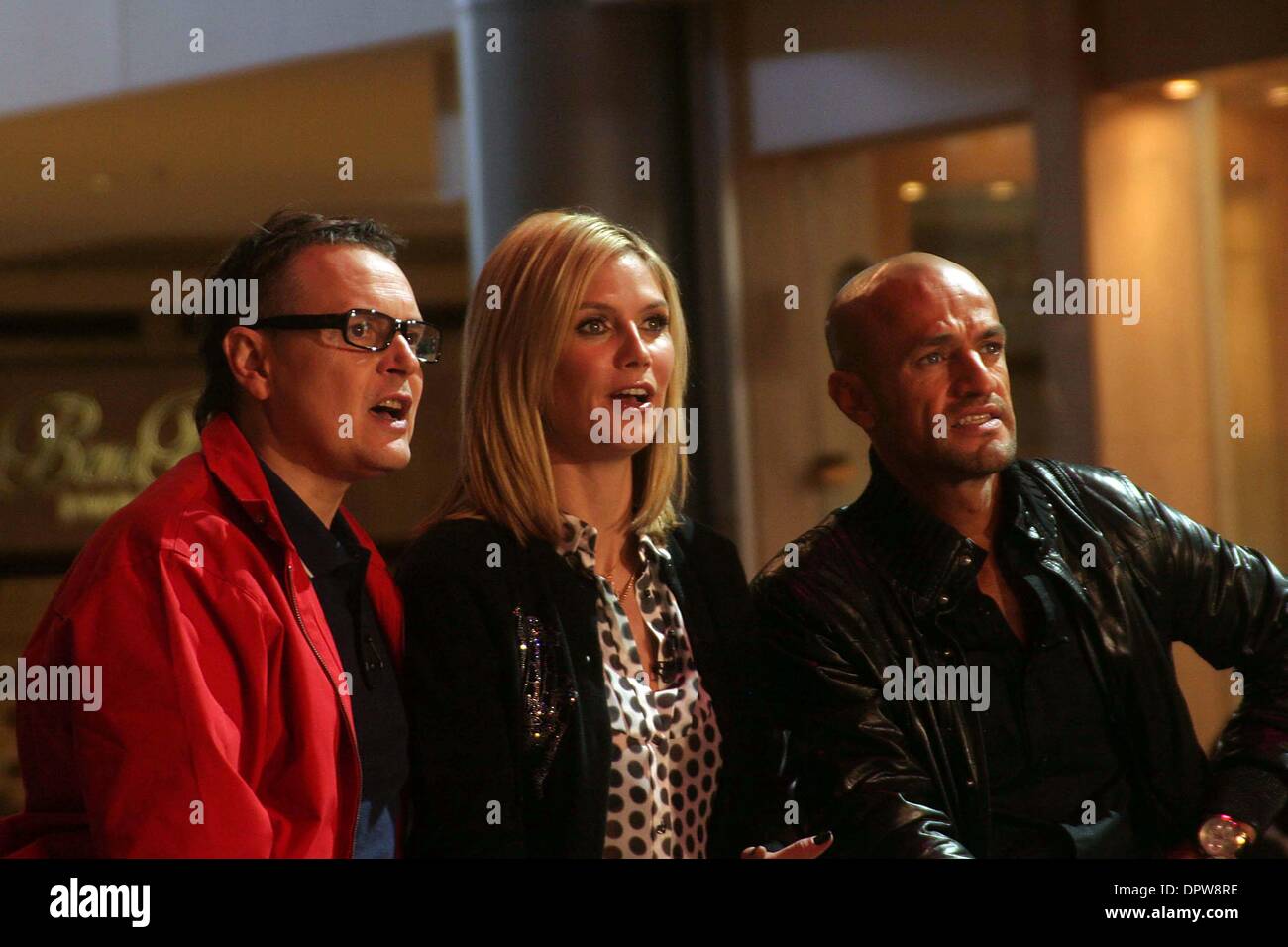 HEIDI KLUM IS ONE OF THE JUDGES AT GERMANY'S TOP MODEL T.V. SHOW TAPING ...