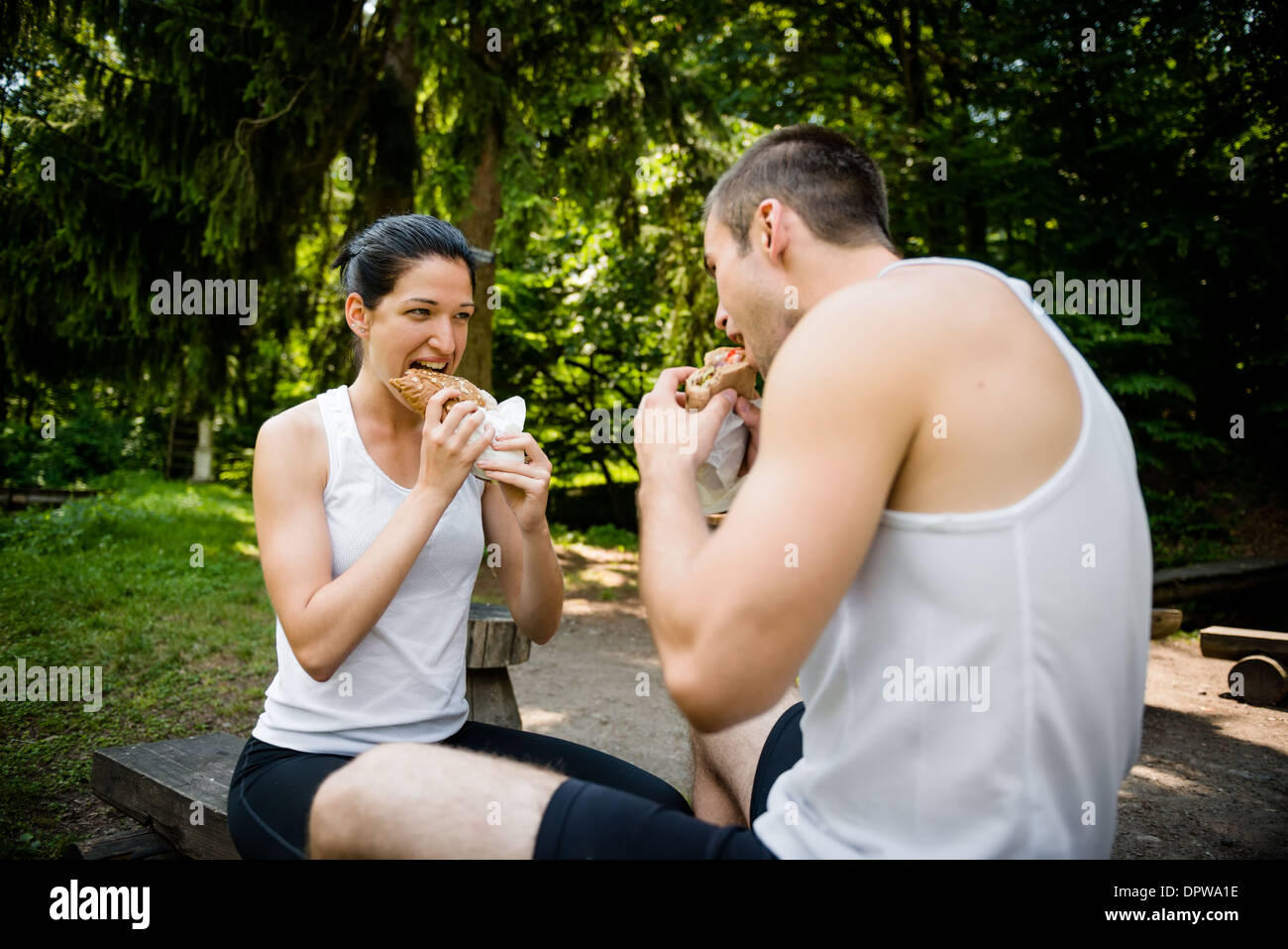 Woman healthy eating fun hi-res stock photography and images - Alamy