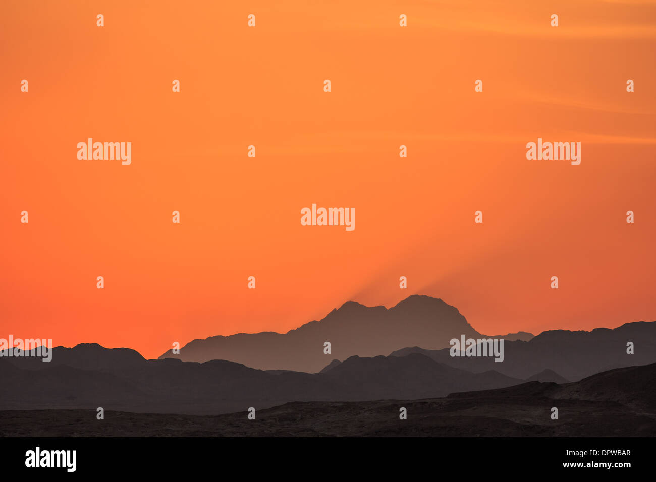 Desert at sunset Stock Photo - Alamy