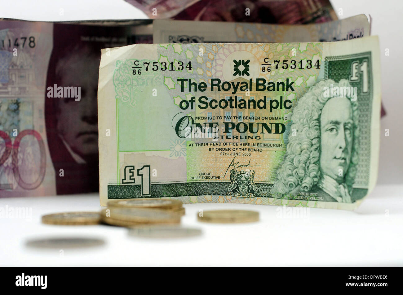 The RBS Scottish pound note Stock Photo - Alamy
