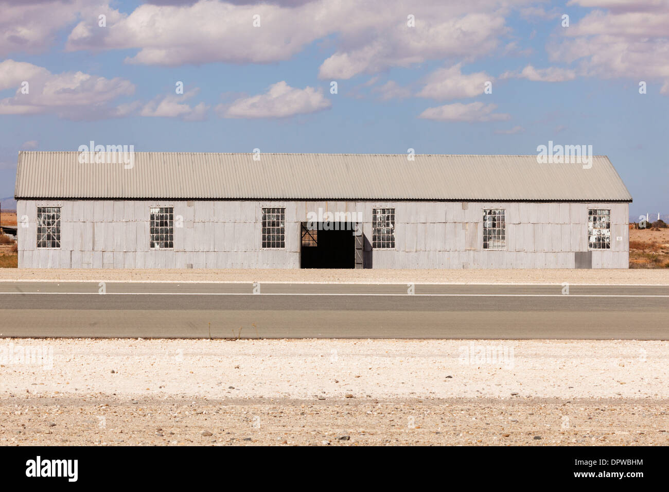 Aircraft hangar at Kingsfield airstrip, Dhekelia, Cyprus Stock Photo ...