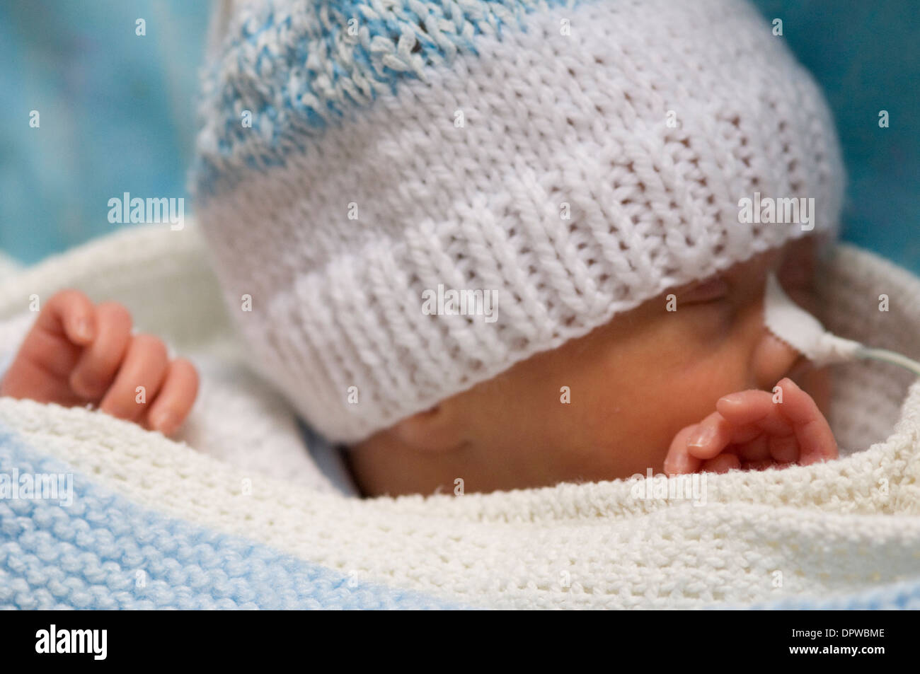 Premature Baby Boy In Hospital Highres Stock Photo