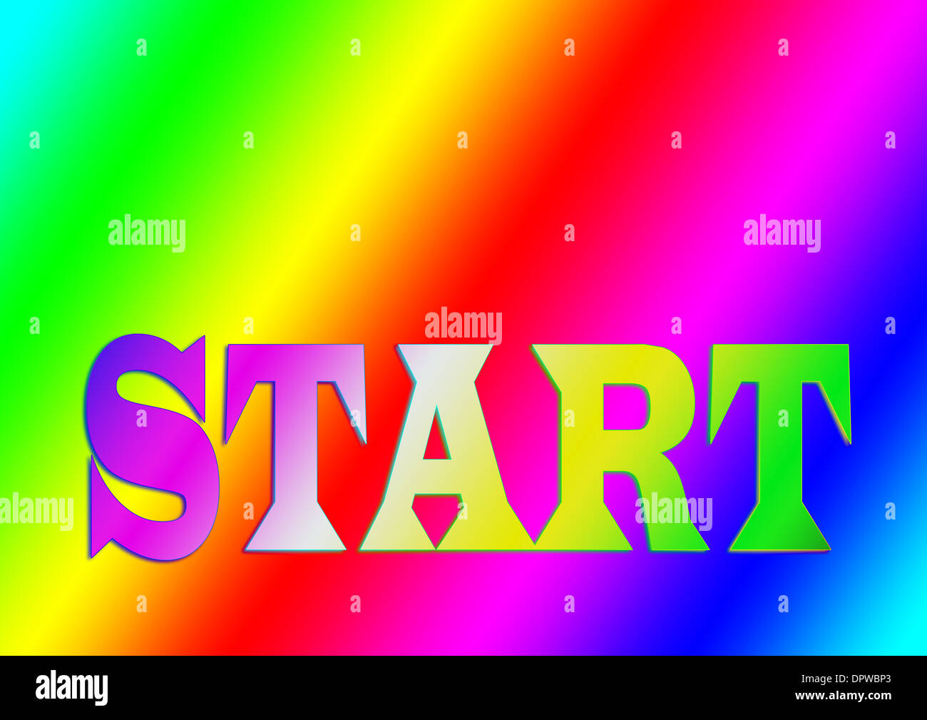 Computer generated background with "start" logo Stock Photo - Alamy