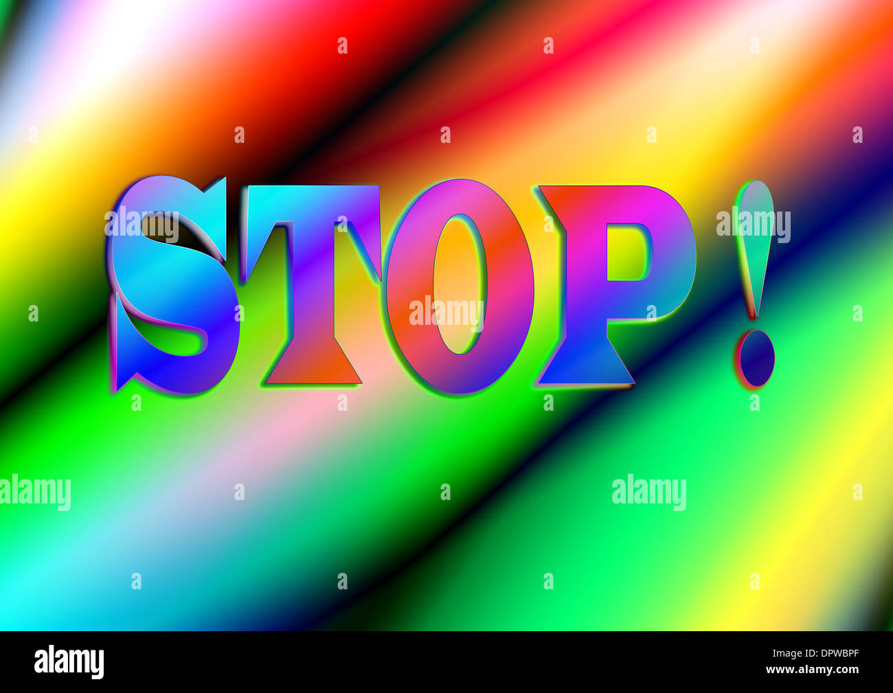 Computer generated background with "stop" logo Stock Photo - Alamy