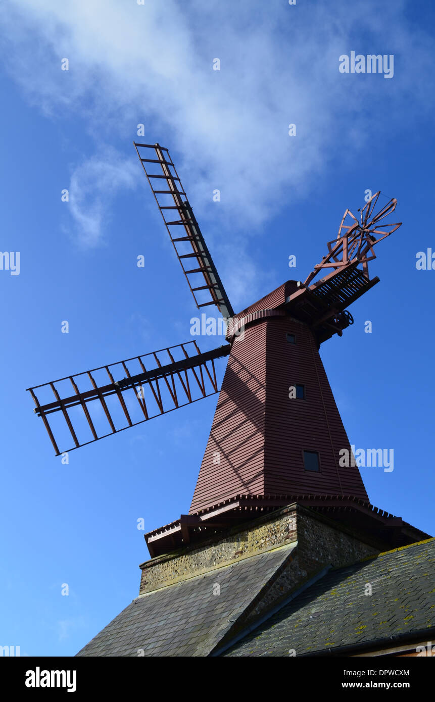 Traditional Sussex Smock Windmill Stock Photo - Alamy
