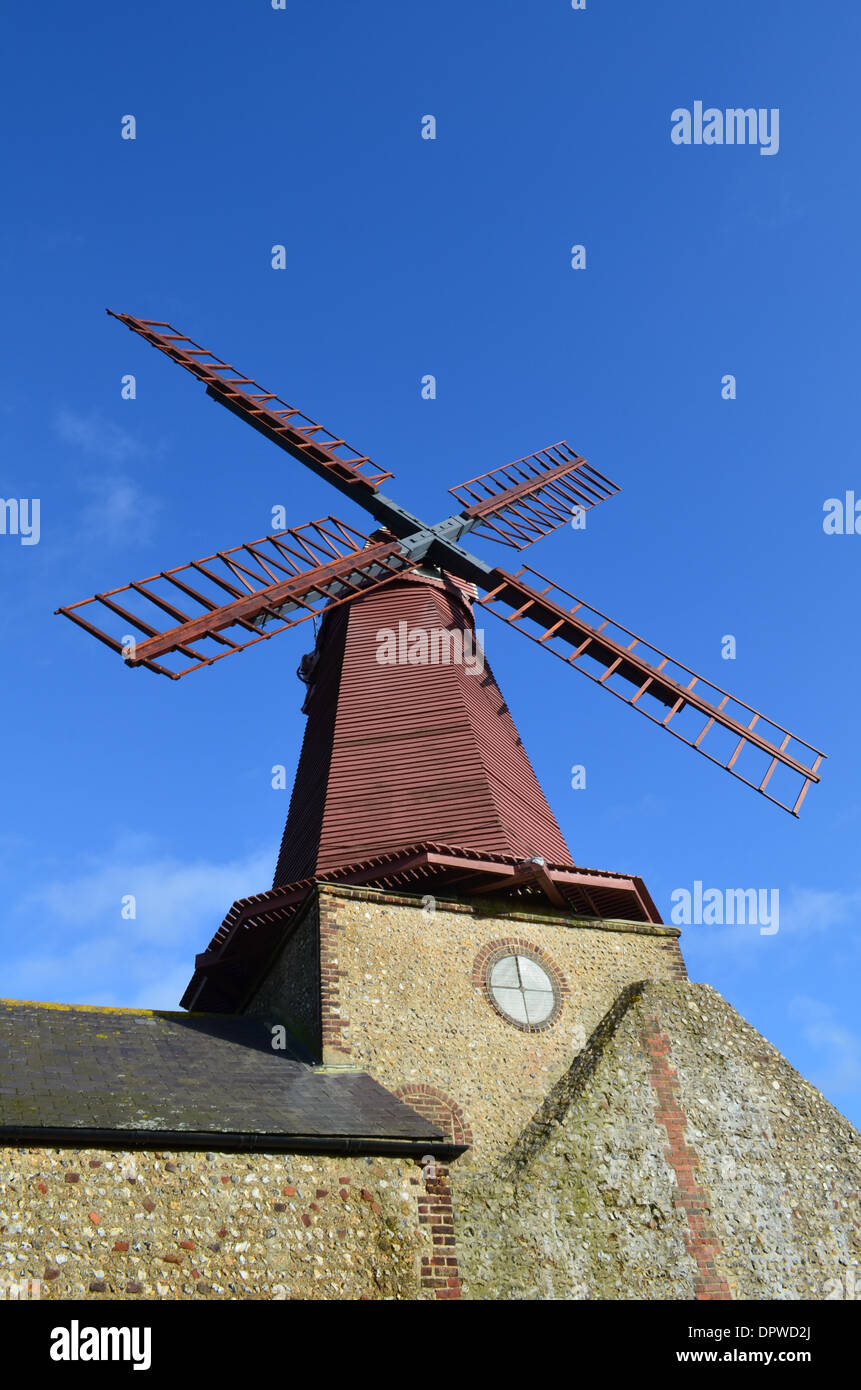 West Blatchington Smock windmill near Brighton.Built in the 1820's and ...