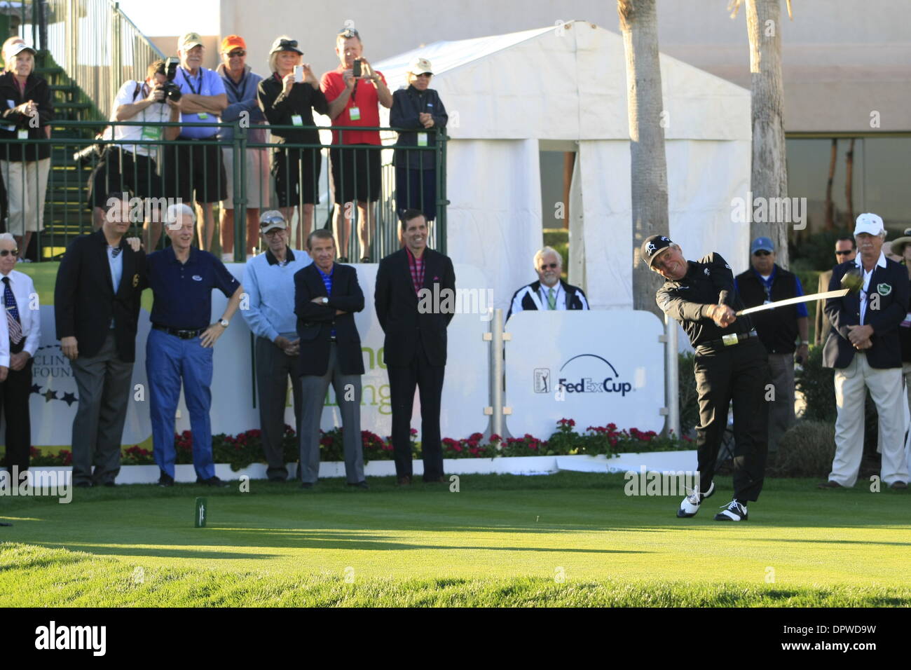 President Clinton attends the 2014 Humana Challenge PGA golf Tour event ...