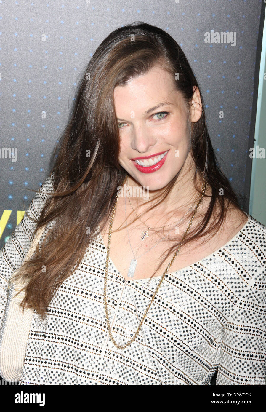 Feb 17, 2009 - New York, NY, USA - MILLA JOVOVICH at the Armani/5th ...
