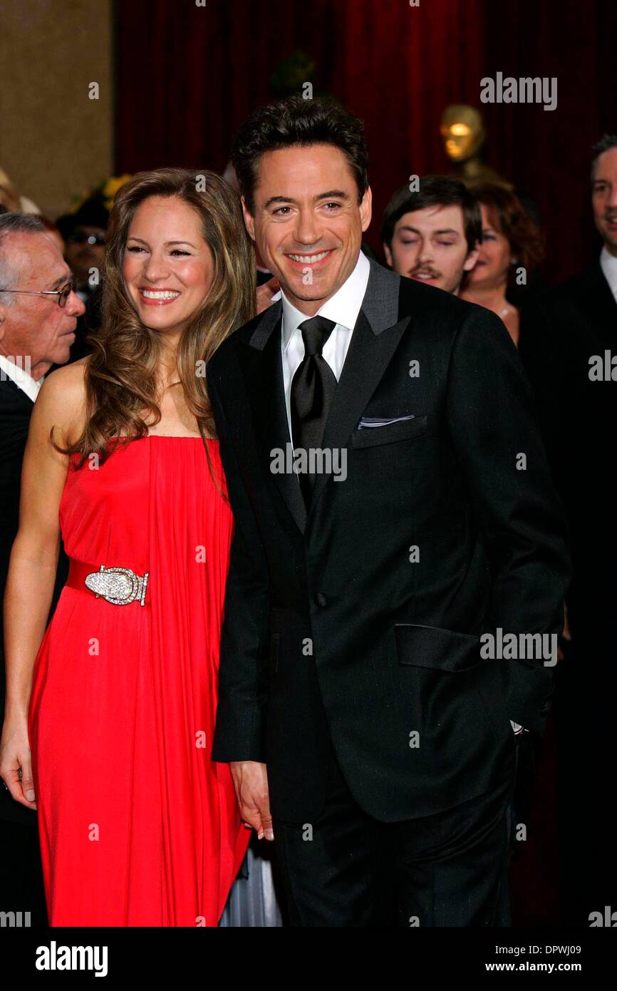 ROBERT DOWNEY JR, SUSAN DOWNEY.81st Annual Academy Awards / OSCARS.at Kodak Theatre.Hollywood ...