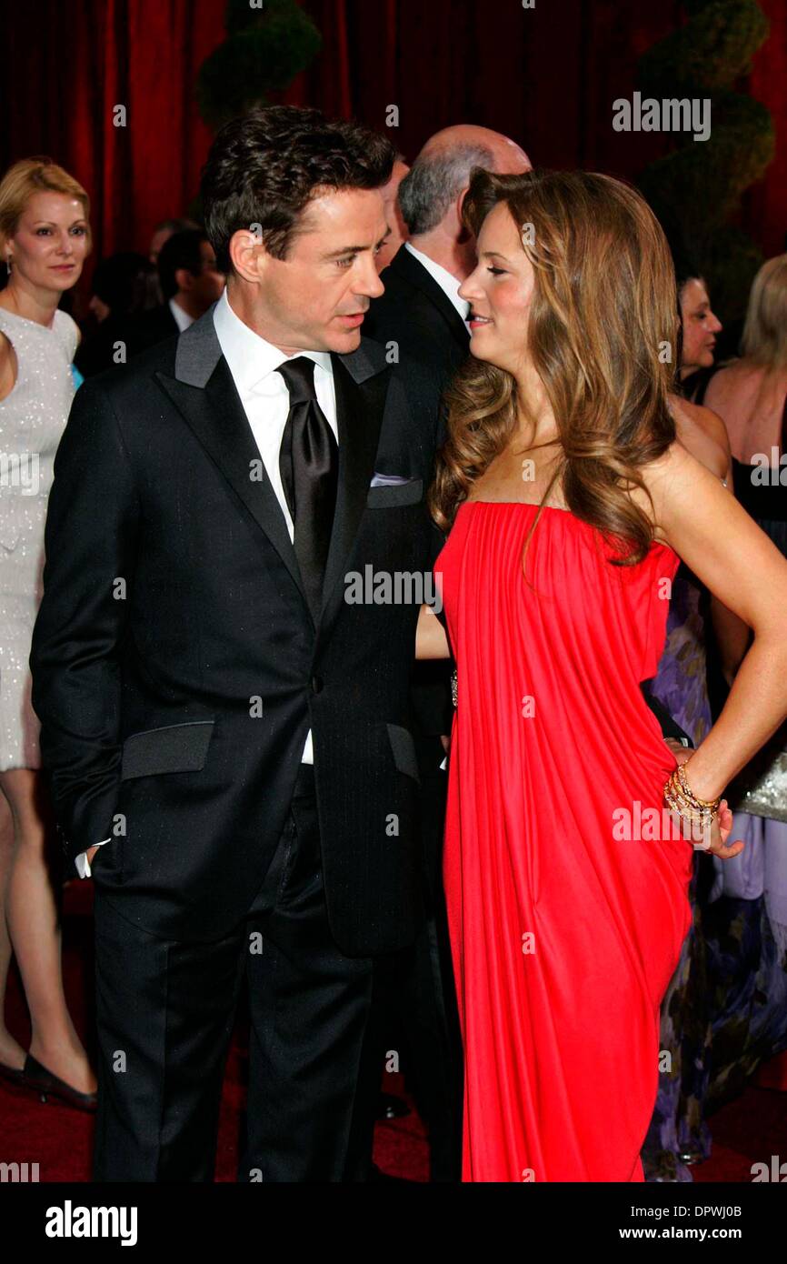 ROBERT DOWNEY JR, SUSAN DOWNEY.81st Annual Academy Awards / OSCARS.at Kodak Theatre.Hollywood ...