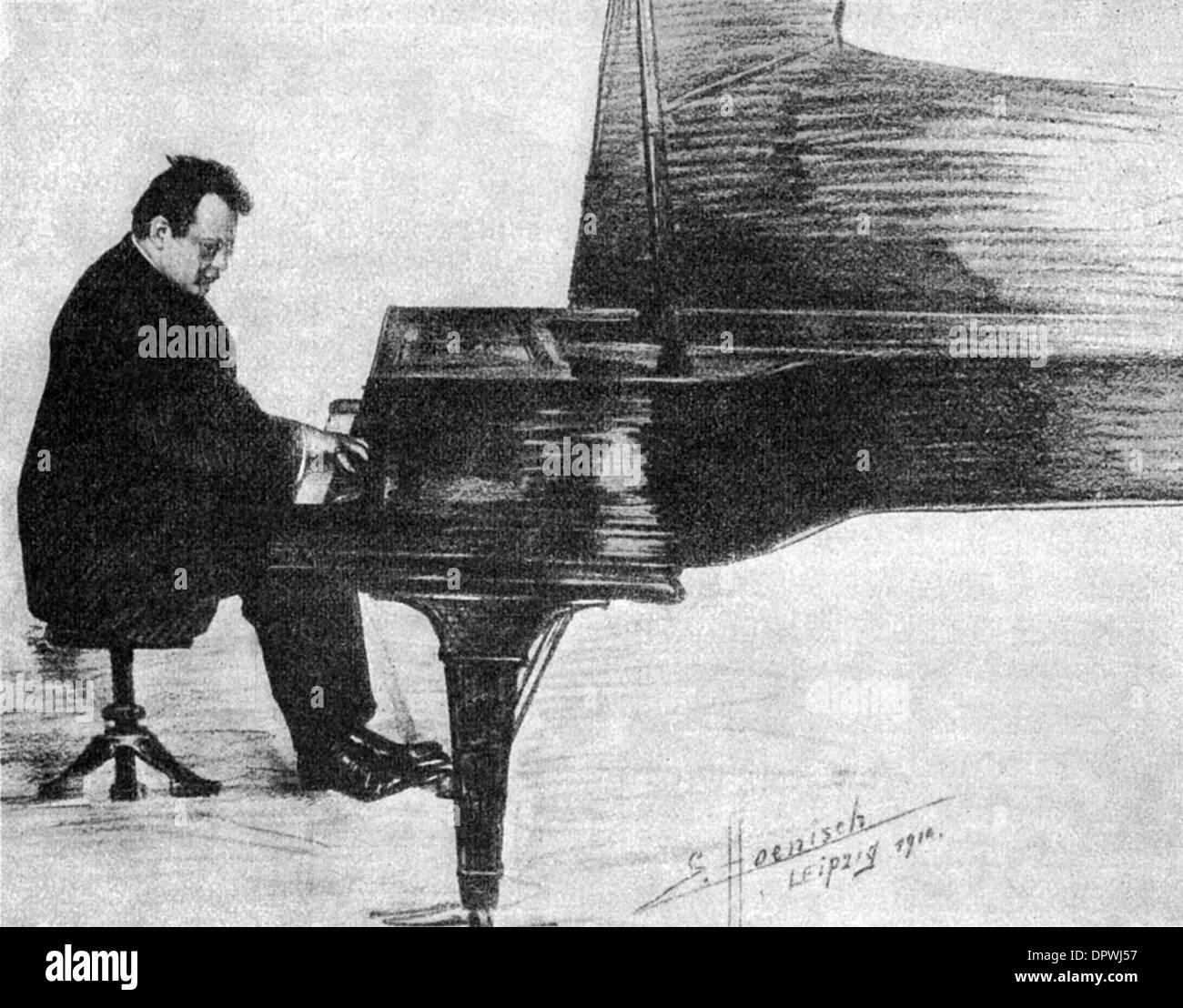 MAX REGER AT THE PIANO Stock Photo - Alamy