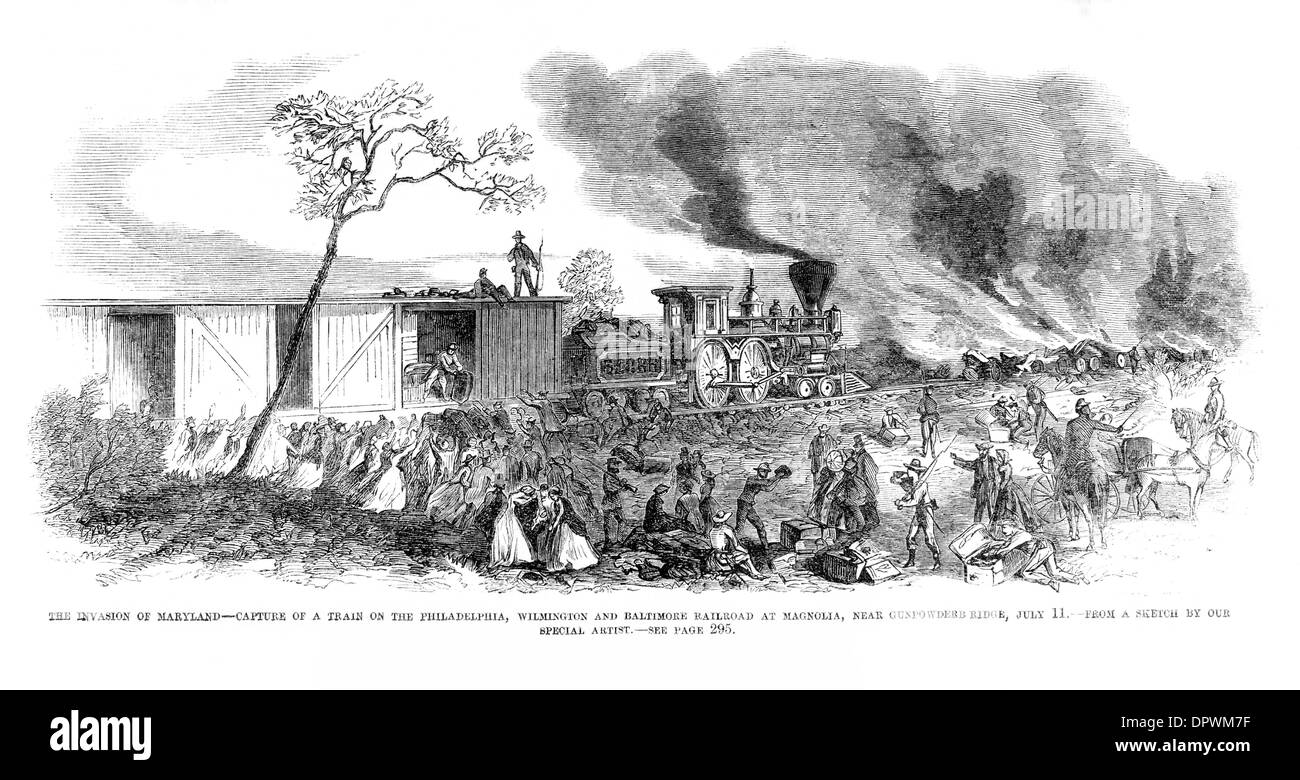 The Magnolia Station train raid (aka Gilmor's Raid) capture of trains ...