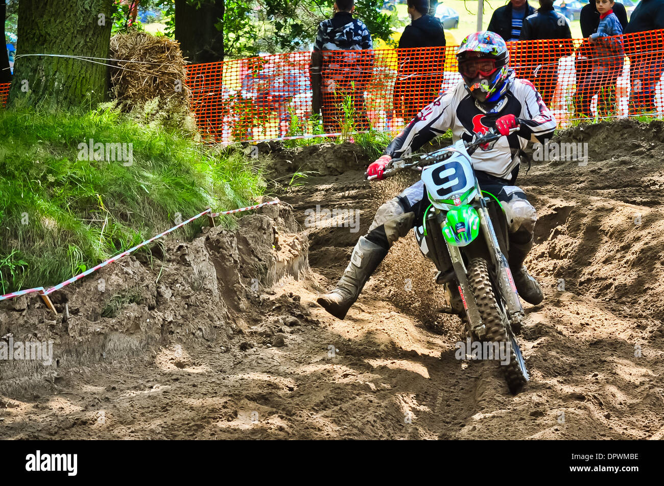 motocross rider during the race Stock Photo - Alamy
