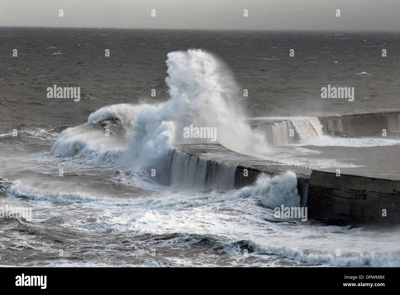 North Sea Storm, Seaham harbour Stock Photo - Alamy