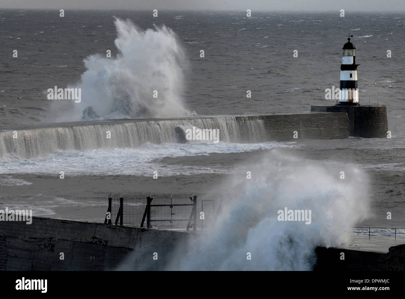 North Sea Storm, Seaham harbour Stock Photo - Alamy