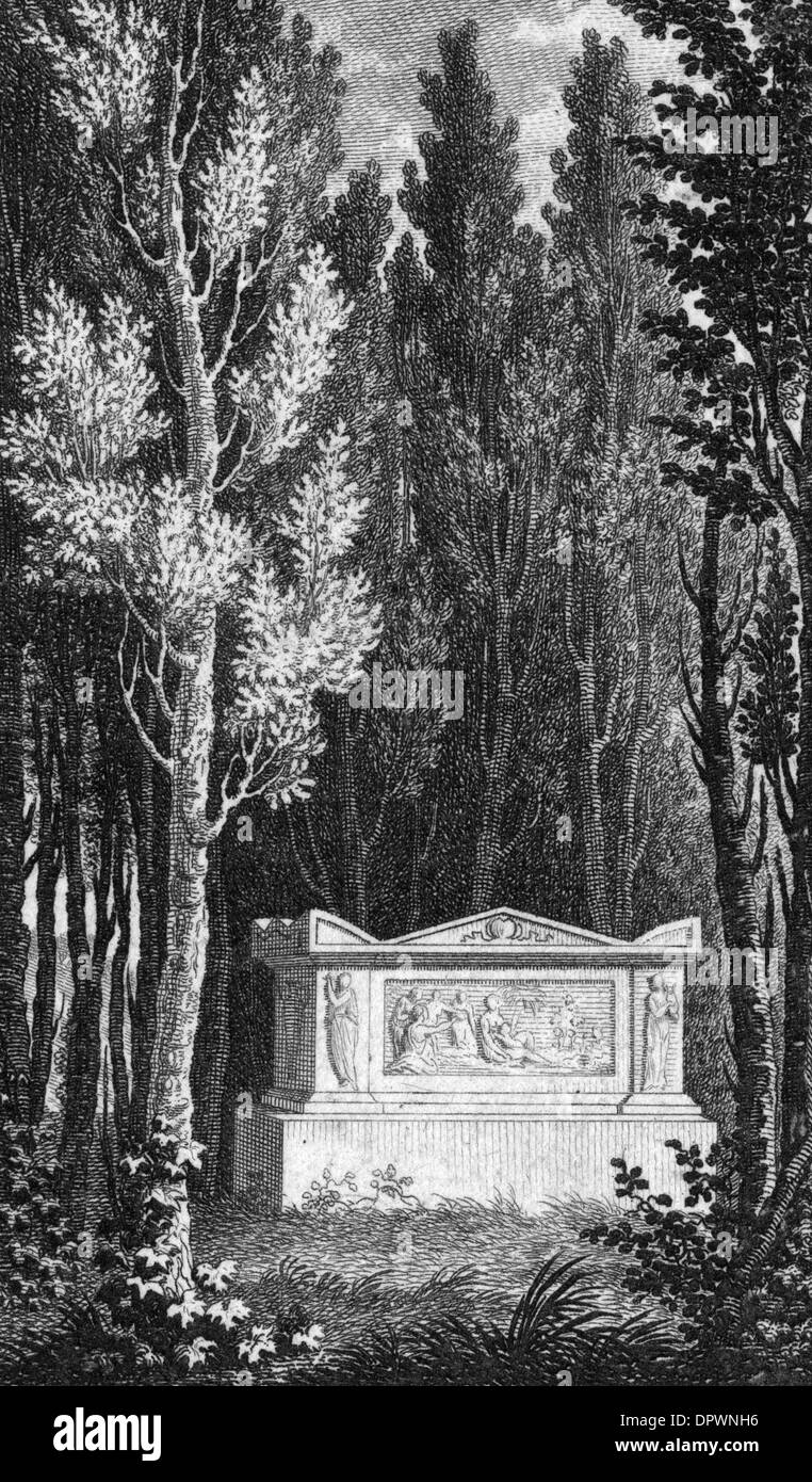 The tomb jean jacques rousseau Black and White Stock Photos & Images ...