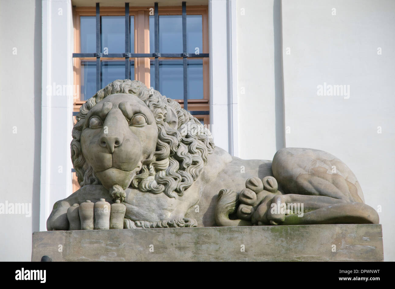 Lion sculpture, Weimar, Germany Stock Photo - Alamy