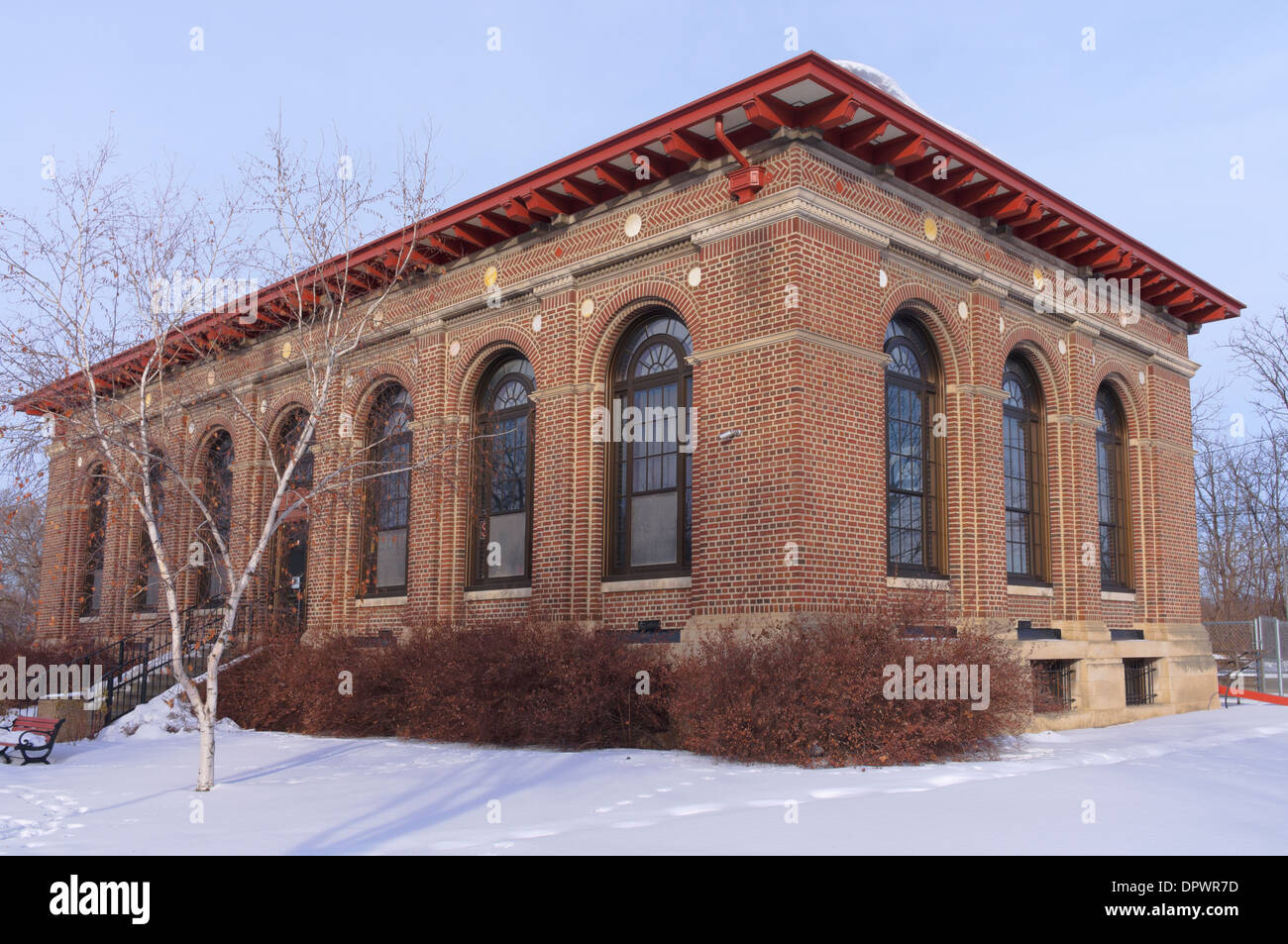 Historic public library of Beaux Arts architecture style in west side ...