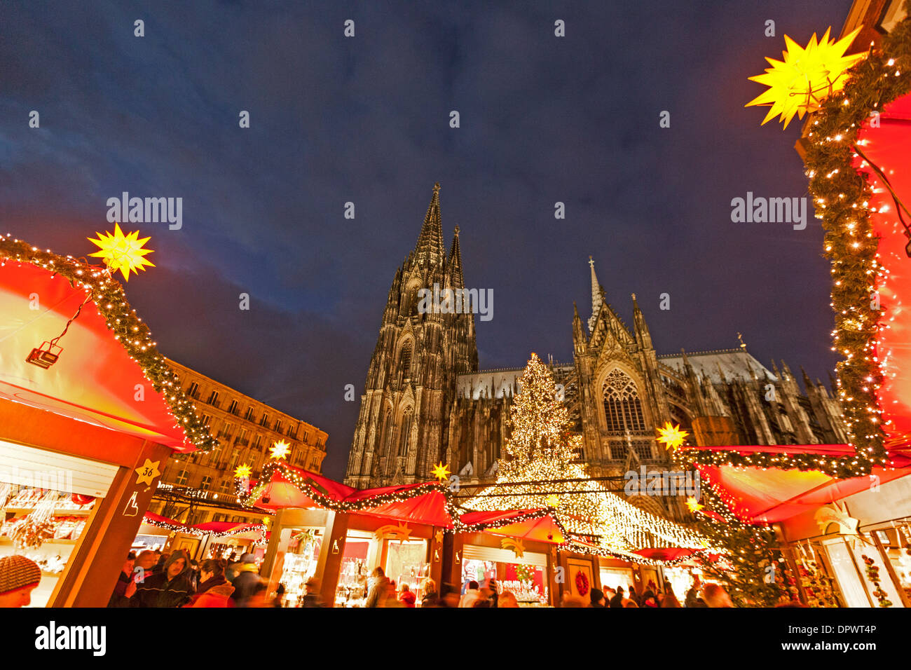 Christmas market Cologne, and cathedral, Cologne ( Koln ), Germany ...