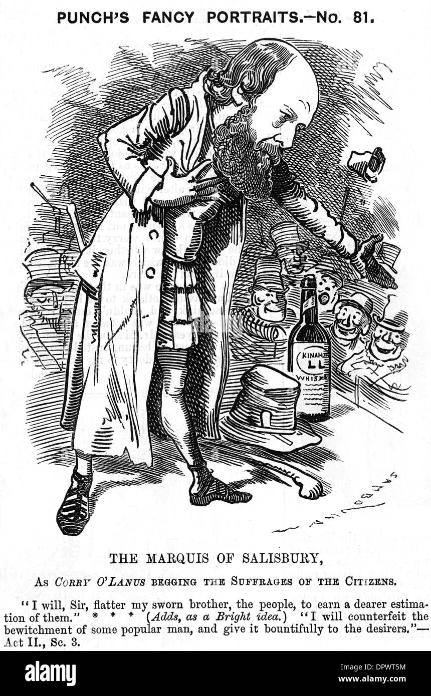 Cartoon portrait, Marquis of Salisbury Stock Photo - Alamy