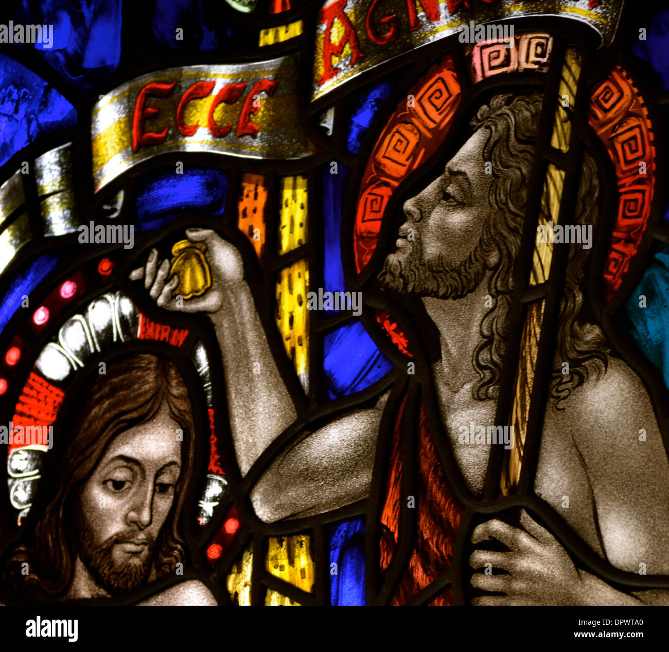 Jesus Christ in stained glass Stock Photo - Alamy