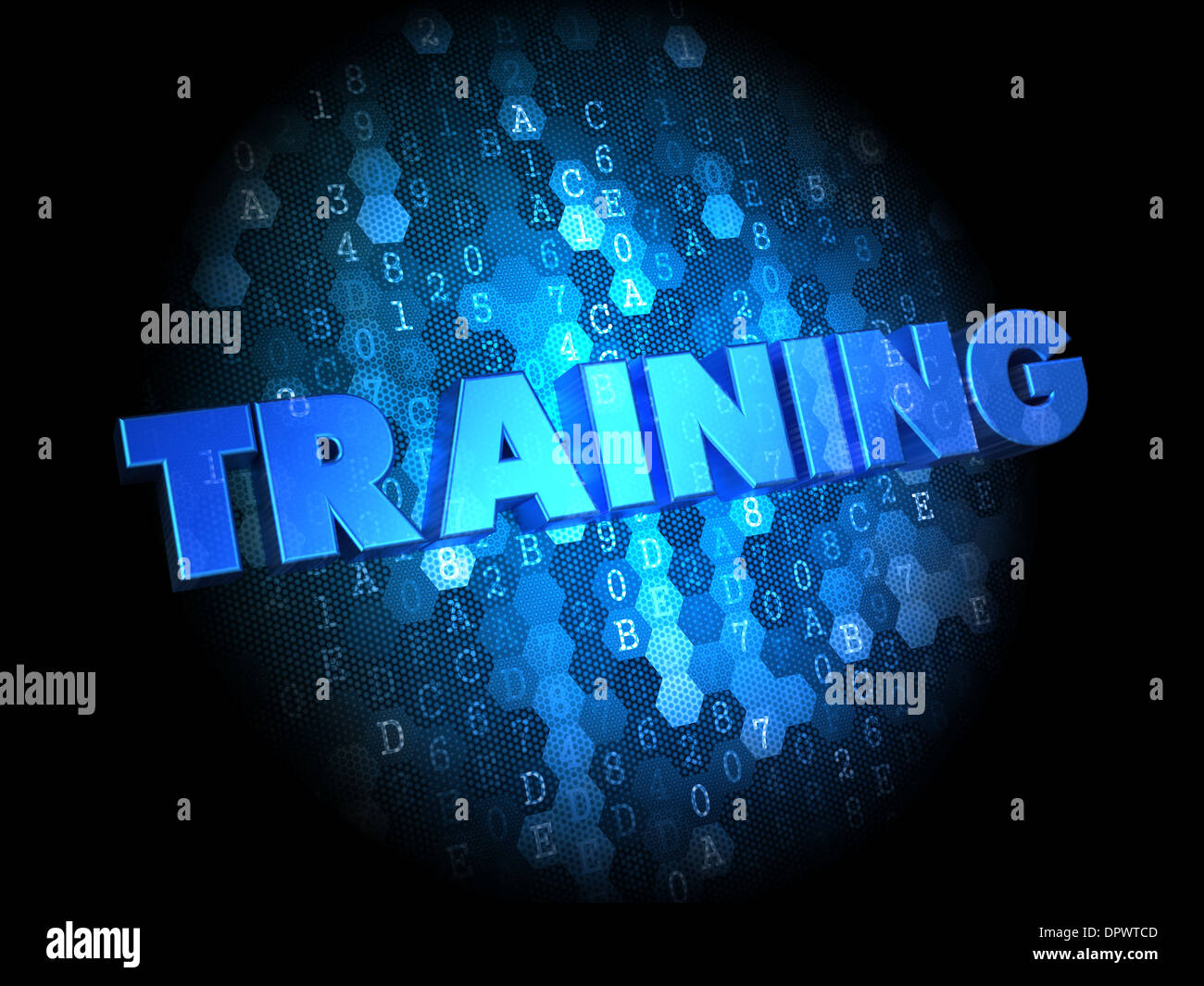 Training on Dark Digital Background Stock Photo - Alamy
