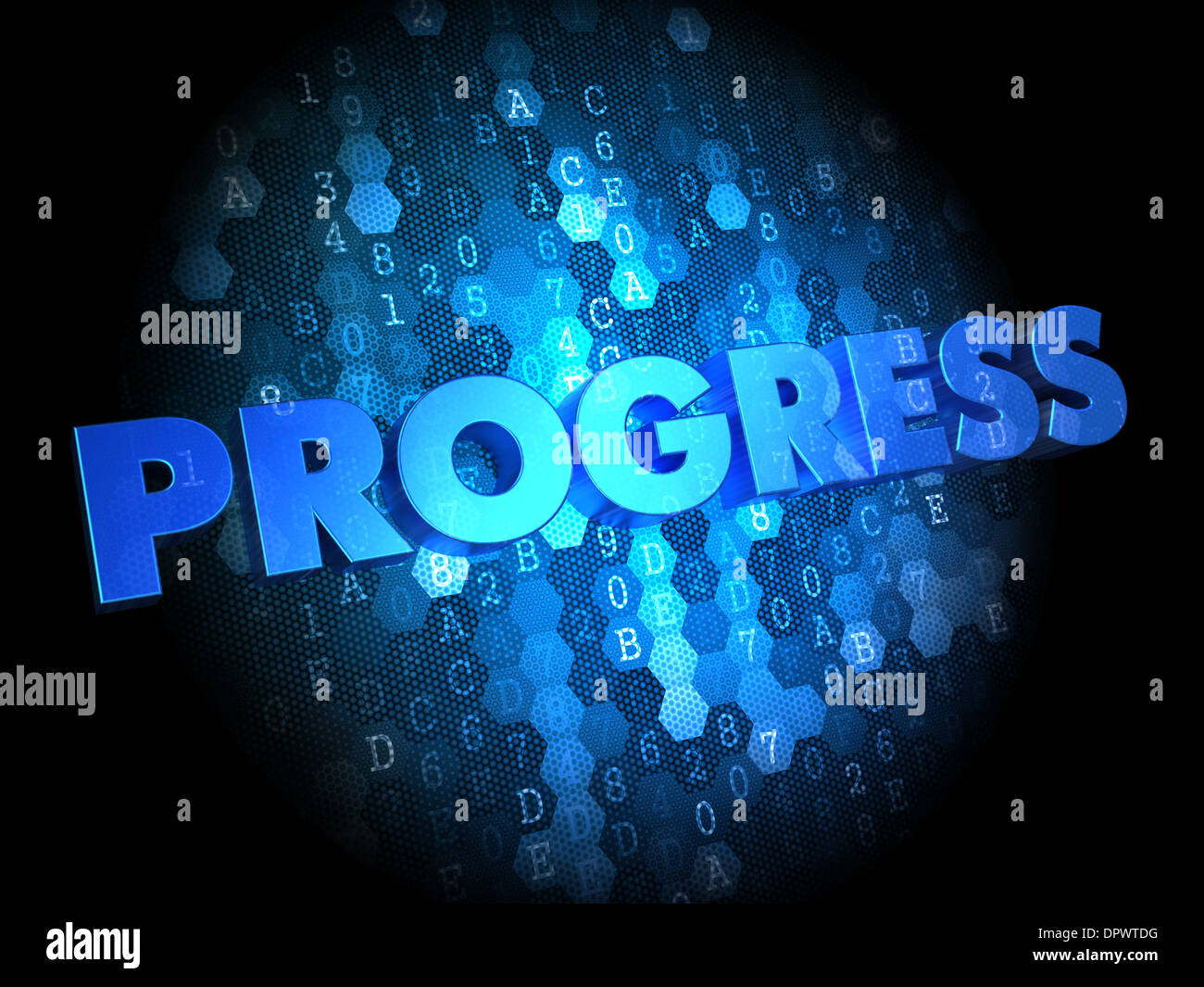 Progress on Dark Digital Background Stock Photo - Alamy
