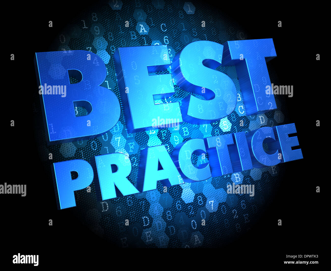 Best Practice on Dark Digital Background Stock Photo - Alamy