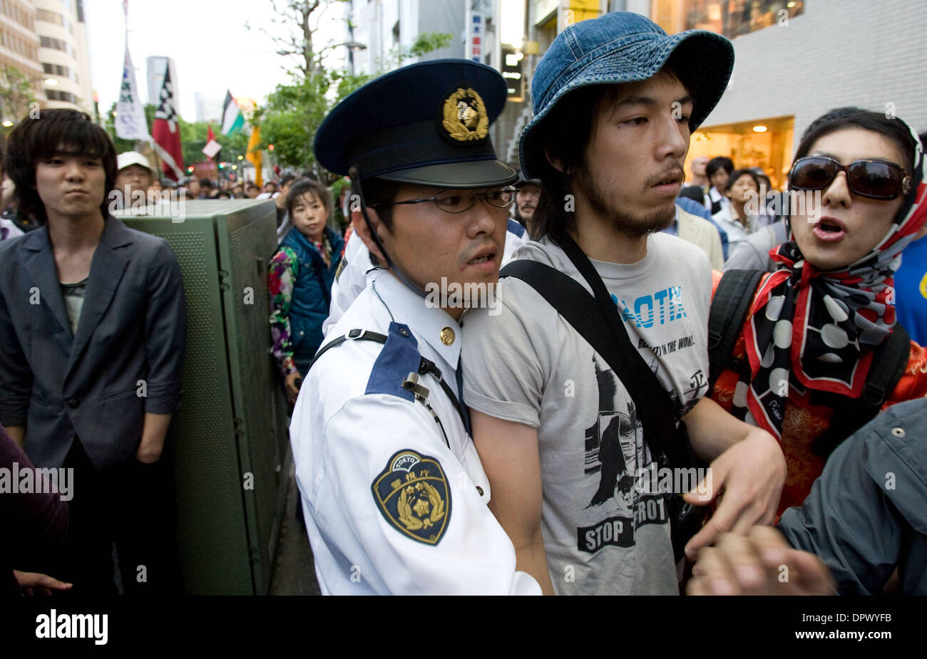 May 03 2009 Tokyo Japan Japanese Activists Get In An Argument