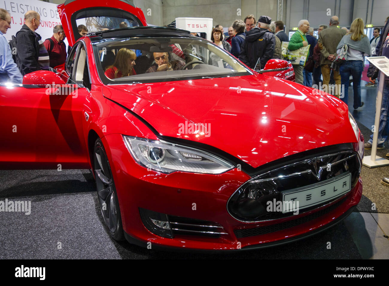 Tesla at autoshow hi-res stock photography and images - Alamy