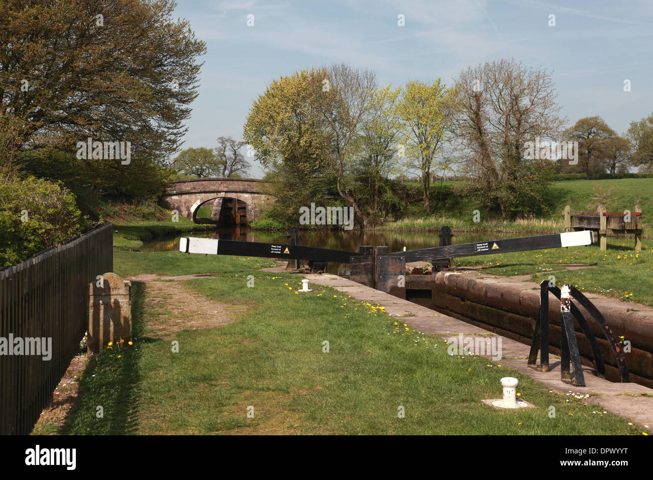 Lock 8 and Swindalls Bridge on the Bosley flight of locks on the ...