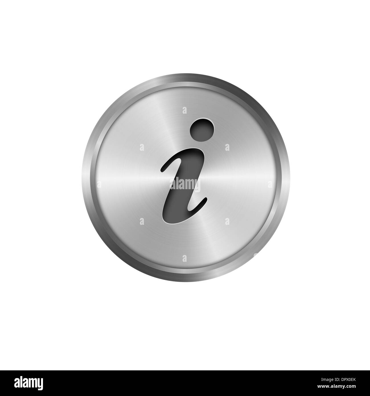 metal info button Stock Photo - Alamy