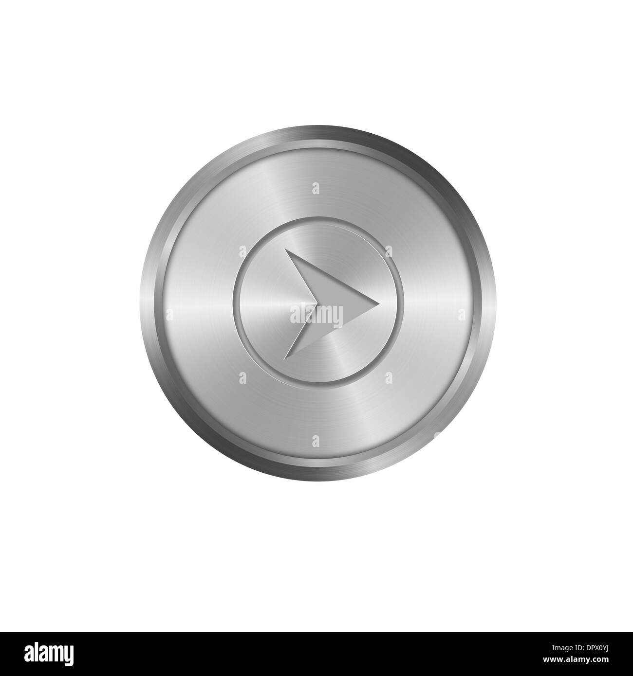 Play button metallic Stock Photo - Alamy