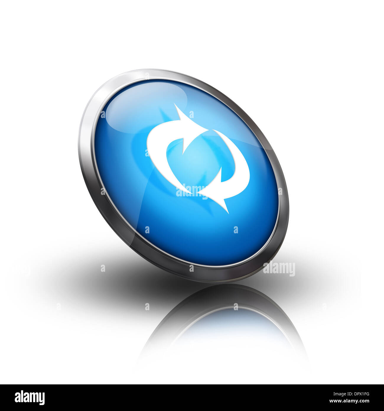refresh icon blue Stock Photo - Alamy
