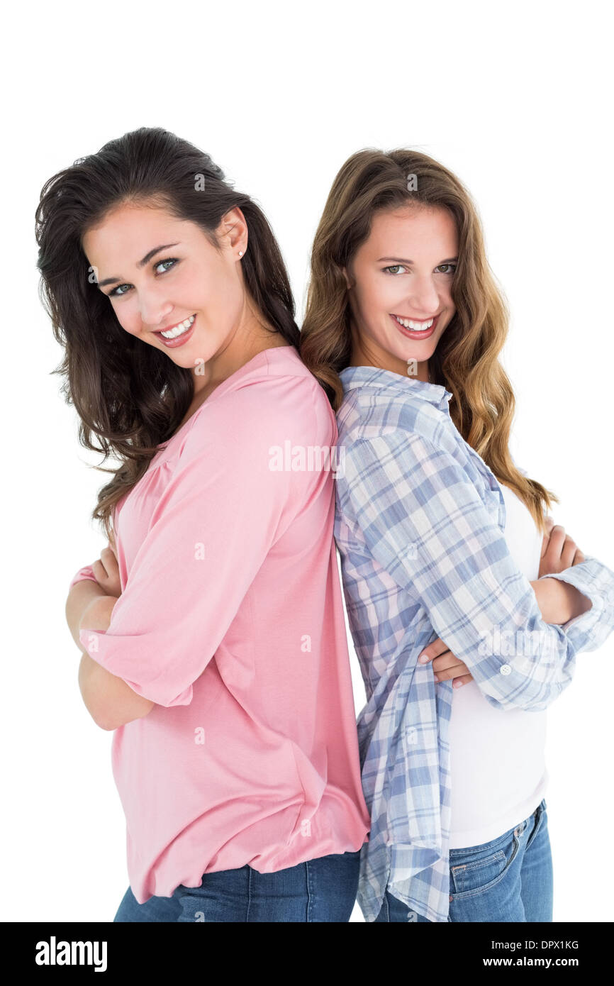 Young friends standing back hi-res stock photography and images - Alamy