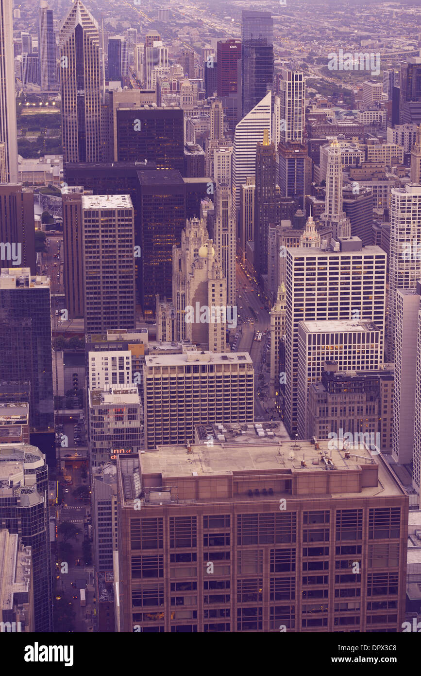 Chicago Ultraviolet Downtown - Vertical Photography. Chicago, Illinois ...