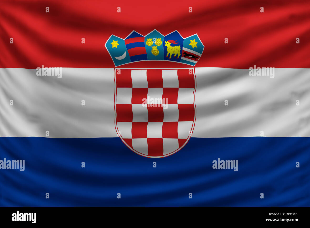 Croatia Flag - Symbol of a country Stock Photo - Alamy