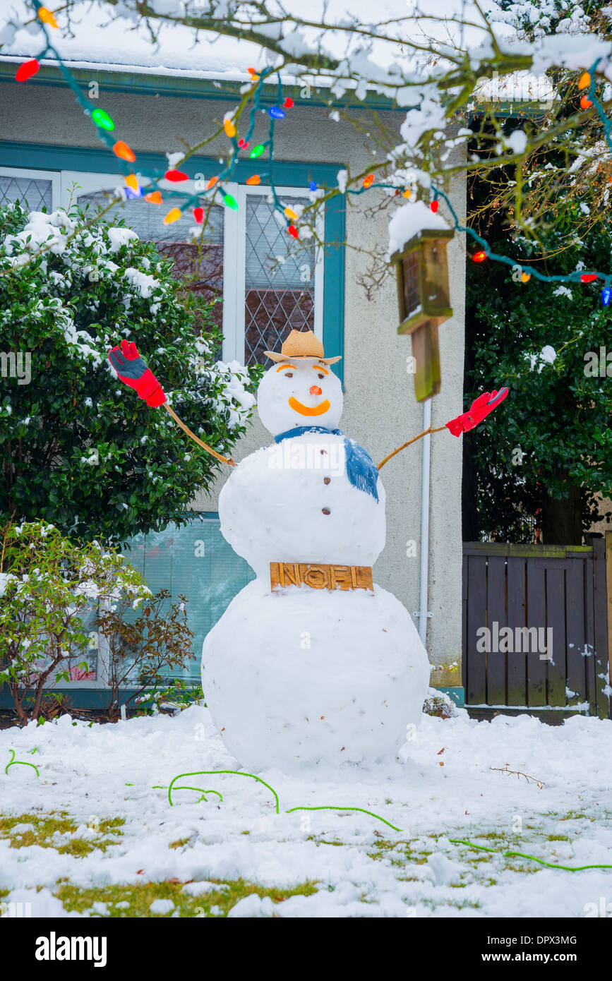 Snowman, Christmas display Stock Photo - Alamy