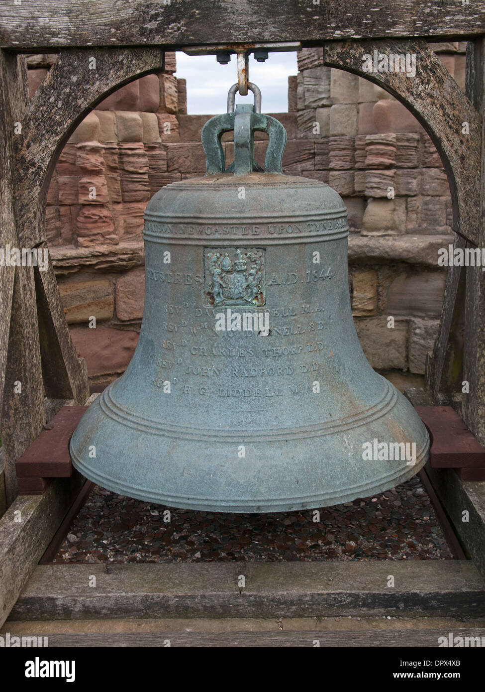 Bell of Bamburgh Castle Northumberland England UK Stock Photo - Alamy