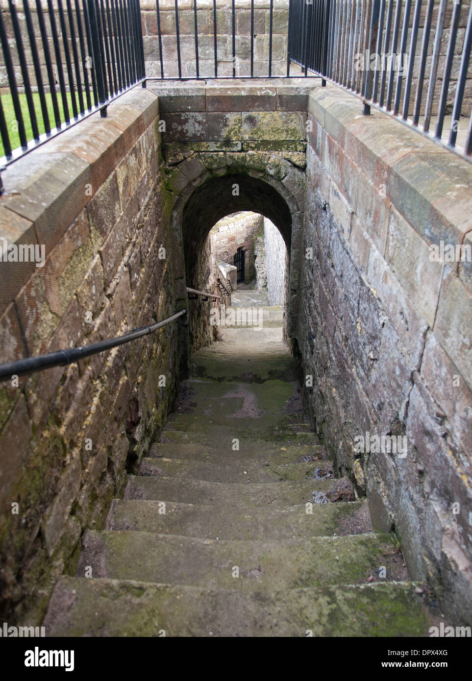 Stone steps Bamburgh Castle Northumberland England UK Stock Photo - Alamy