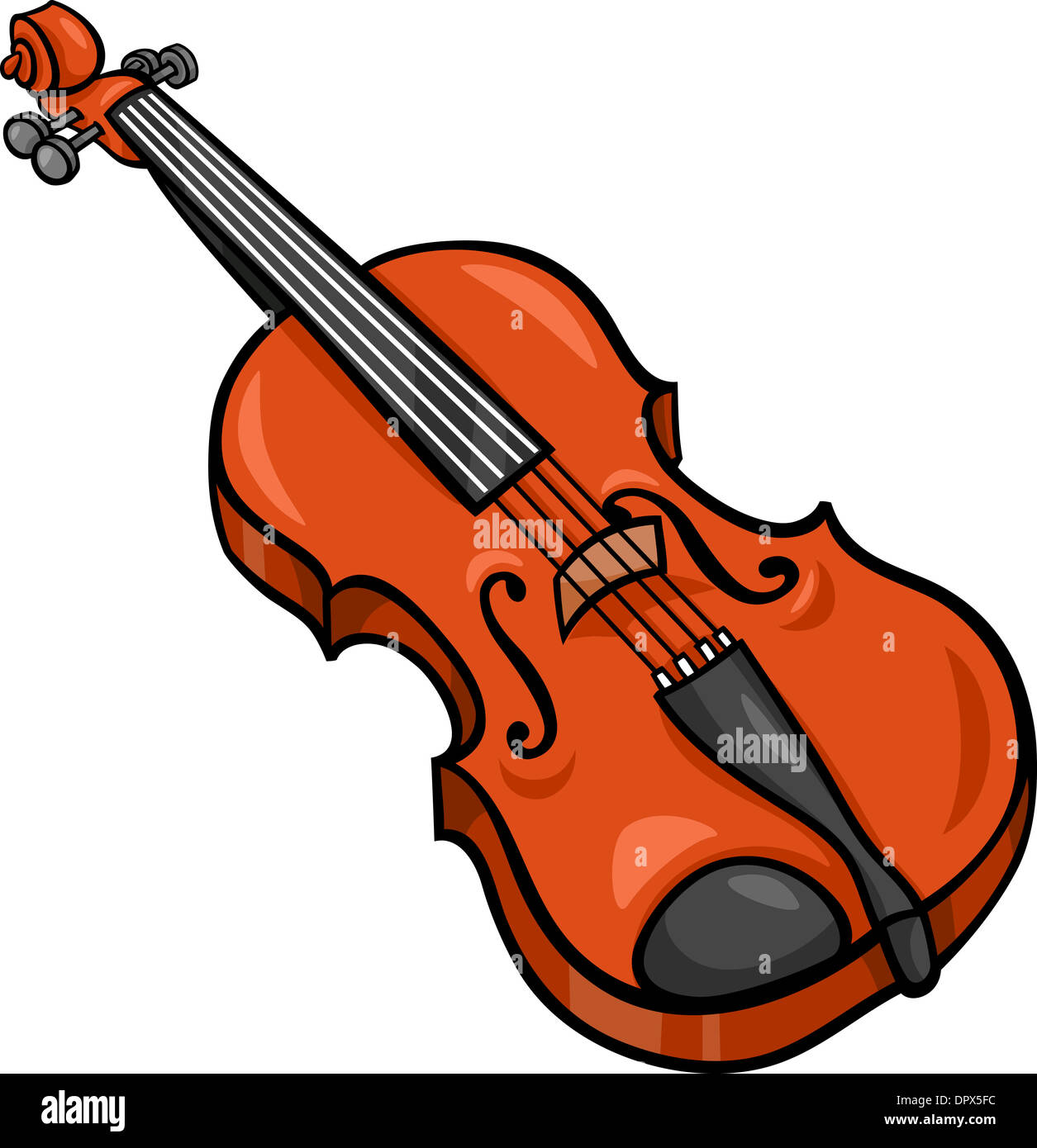Cartoon Illustration of Violin Musical Instrument Clip Art Stock Photo ...