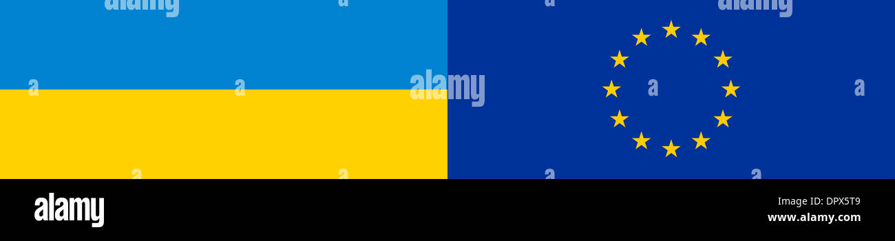 Flag of Ukrainian Euromaidan Stock Photo - Alamy