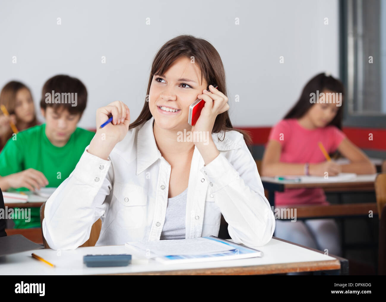 Female Student Looking Away Stock Photo - Alamy