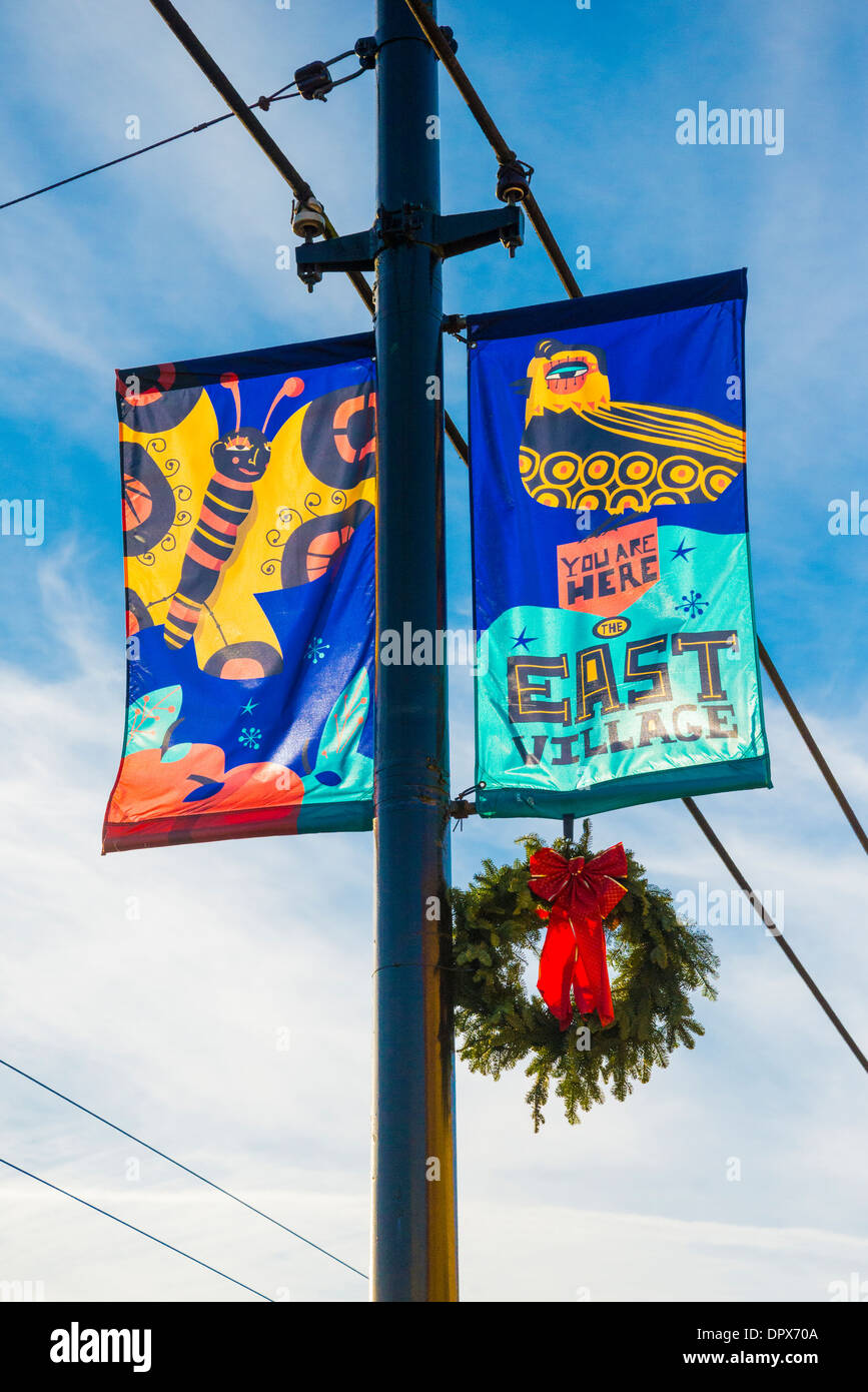 Lamp post banner hi-res stock photography and images - Alamy