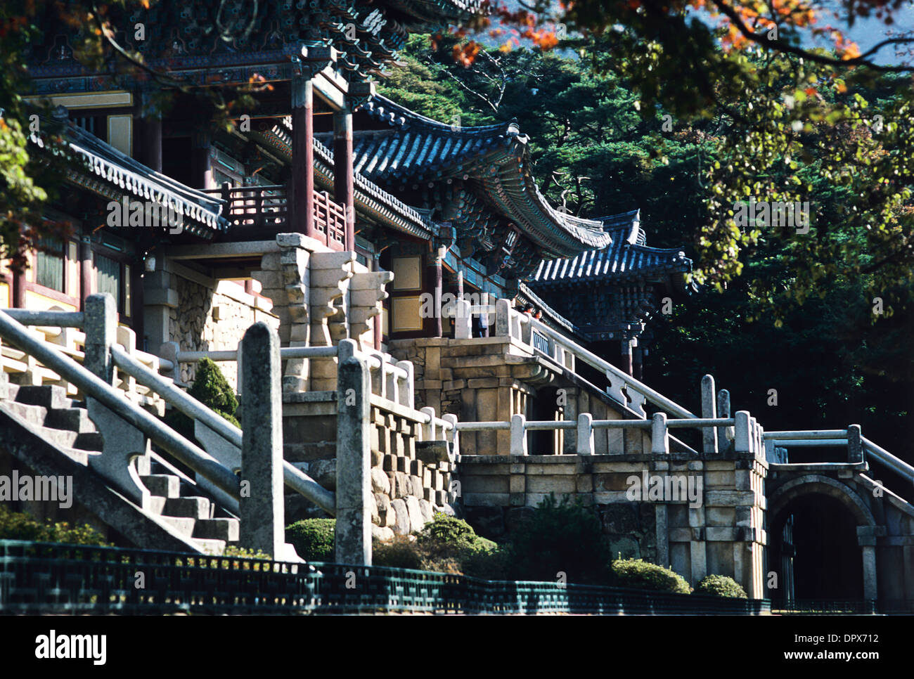 Exterior of Pulguksa Temple, Unesco World Heritage Site, Gyeongju ...