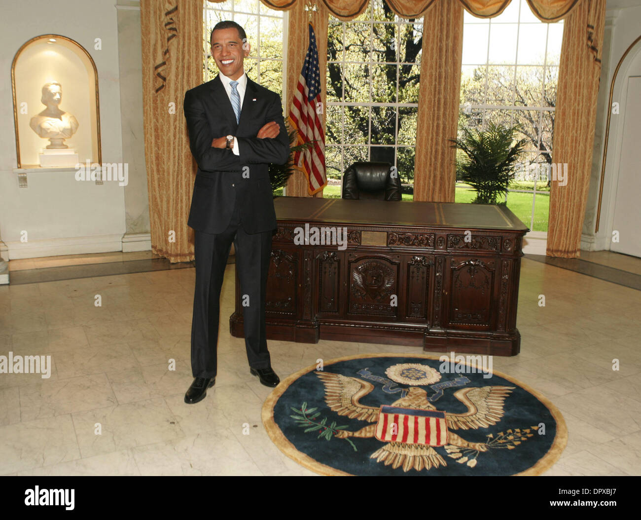 Jan 15, 2009 - New York, NY, USA - A view of the BARACK OBAMA wax ...