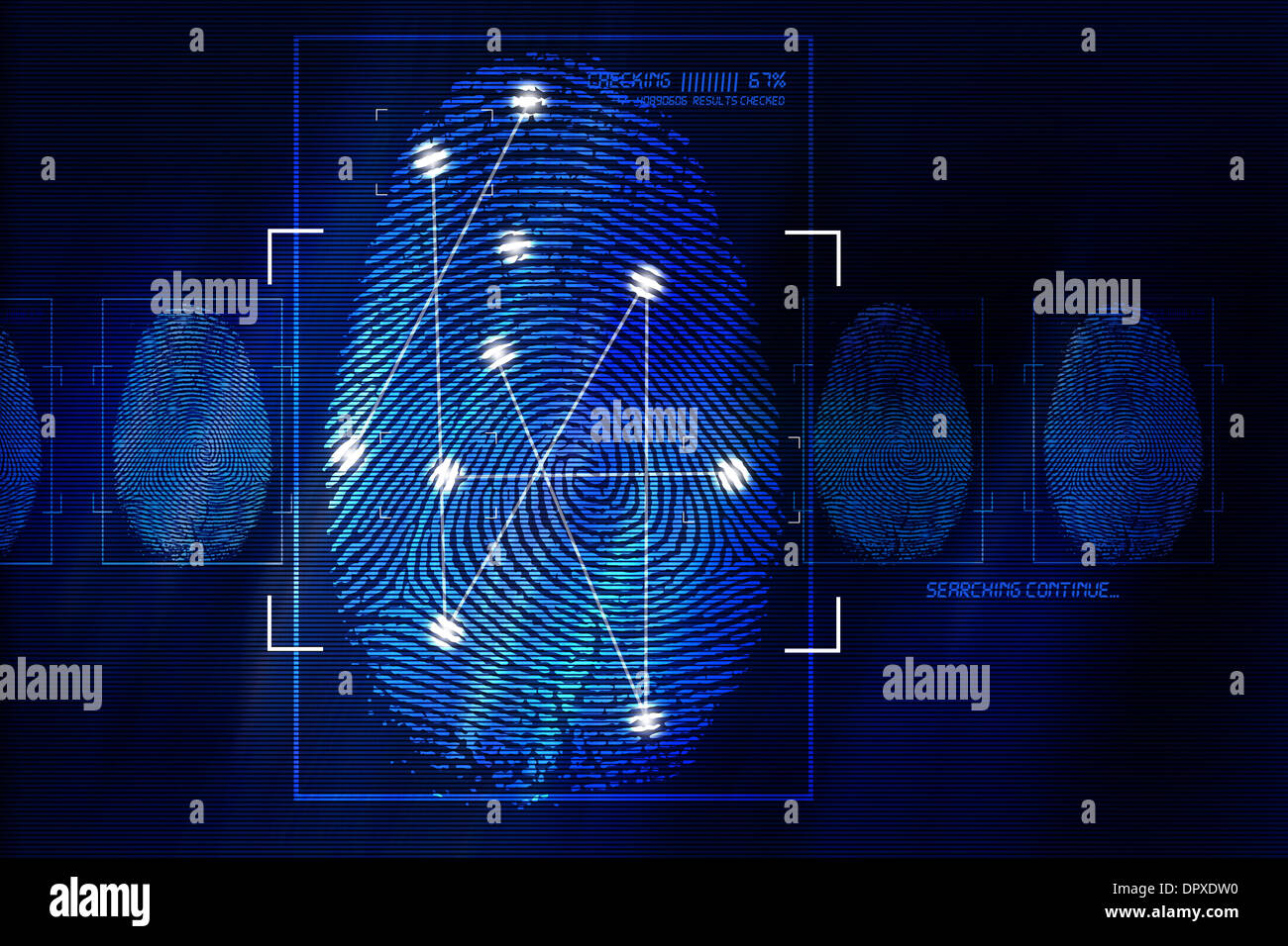 Fingerprint Scanning Technology Concept Illustration. Fingerprint ...