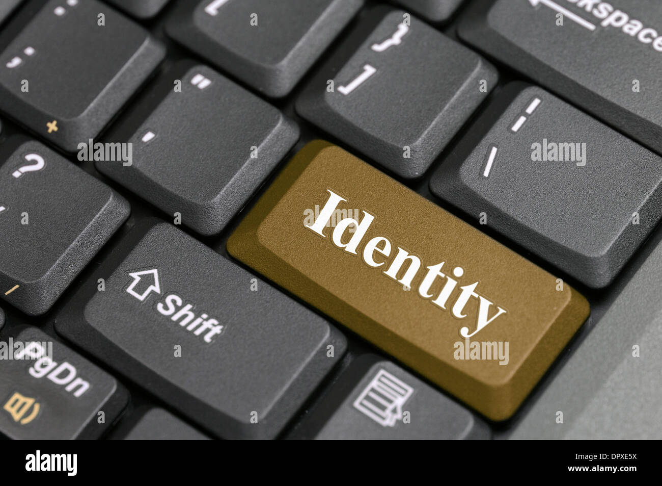 Identity key on keyboard Stock Photo - Alamy
