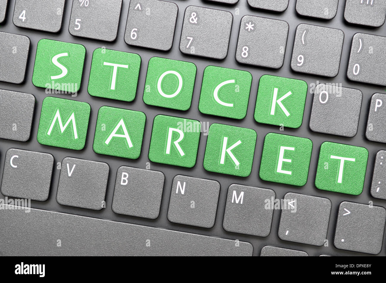 Stock market key on keyboard Stock Photo - Alamy